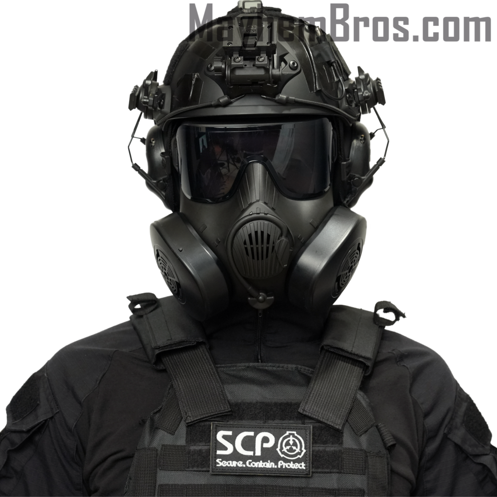 Mock Tactical Gas Mask with Anti-Fog Cooling Fans (Black Lens) – MAYHEM ...