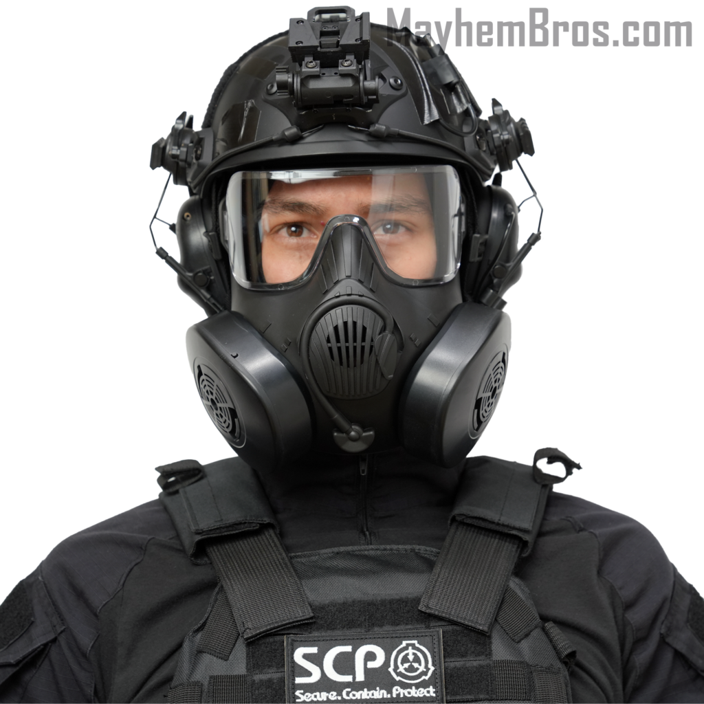 Mock Tactical Gas Mask with Anti-Fog Cooling Fans (Clear Lens) – MAYHEM ...