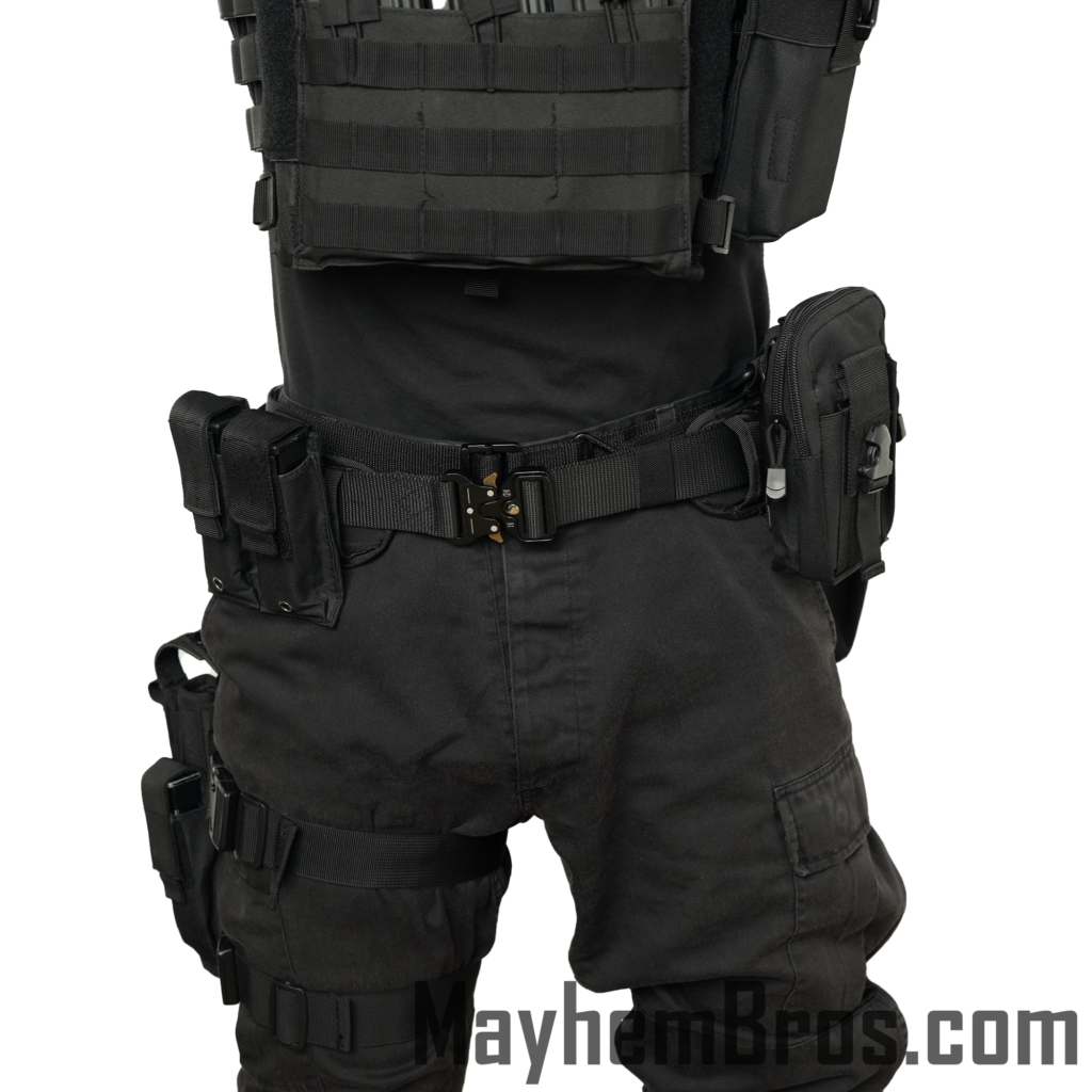 Tactical Pistol Belt Set with MOLLE Pouches and Drop Leg Holster ...